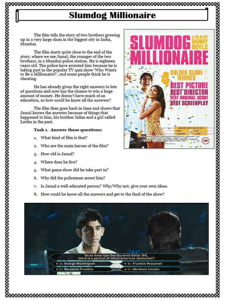 Reading - Slumdog Millionaire - Without Answer | PDF