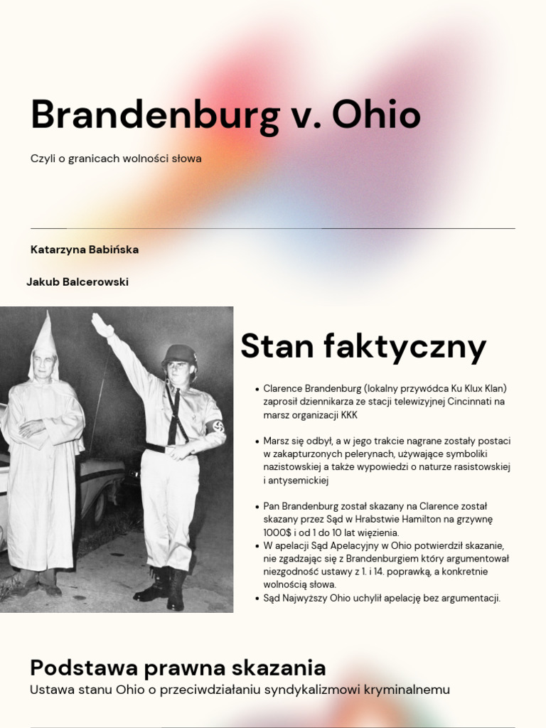 Brandenburg v. Ohio | PDF