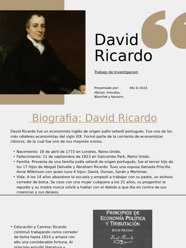 David Ricardo | PDF