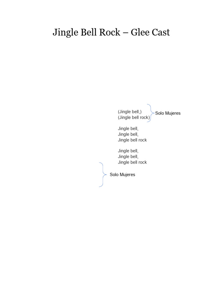 JINGLE BELL ROCK - Glee Cast | PDF
