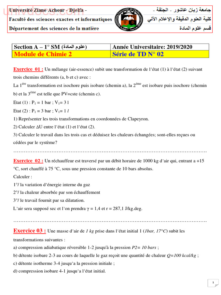 TD N°02 Chimie 02.TextMark | PDF