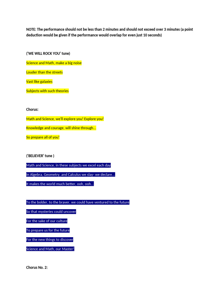 Latest Bench Yell Lyrics | PDF