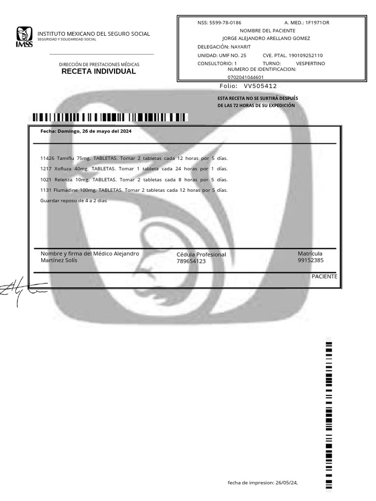 Justificante Medico Imss Editable 2022 PDF | PDF