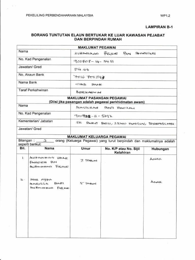 LAMPIRAN A_form[1] | PDF