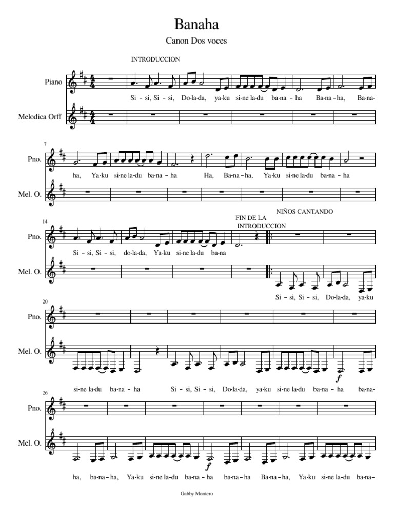 Banaha - 2 - Voces Melodica | PDF