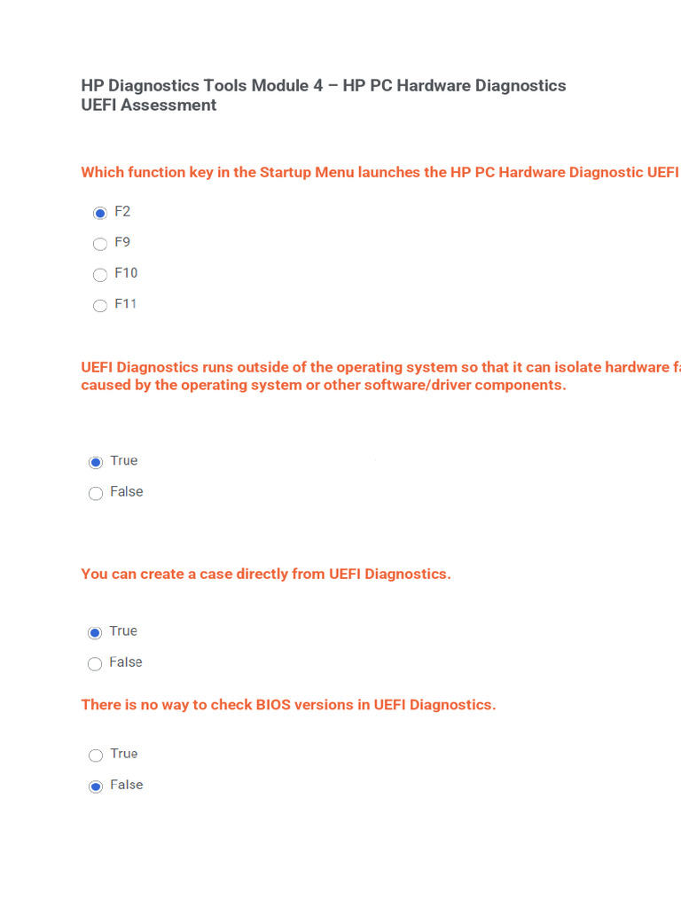 HP Diagnostics Tools Module 4 - HP PC Hardware Diagnostics UEFI ...