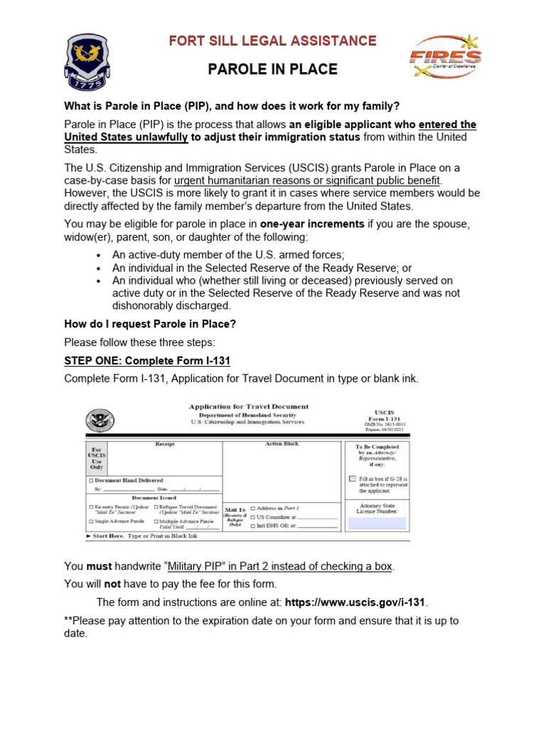 Parole in Place | PDF
