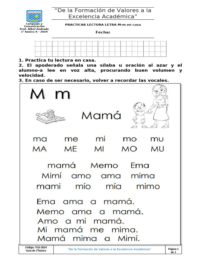 3. LENG Lectura letra m | PDF