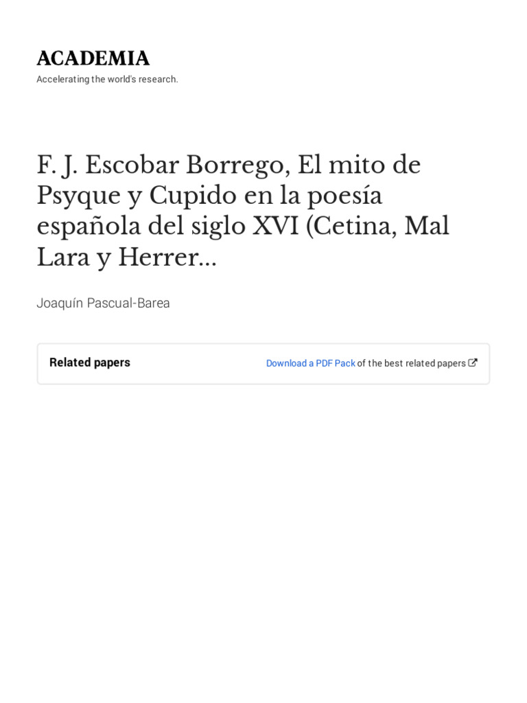 El Mito de Psique y Cupido | PDF