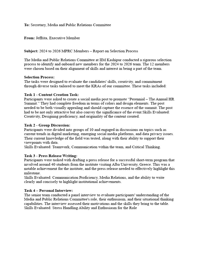 WOC Report | PDF
