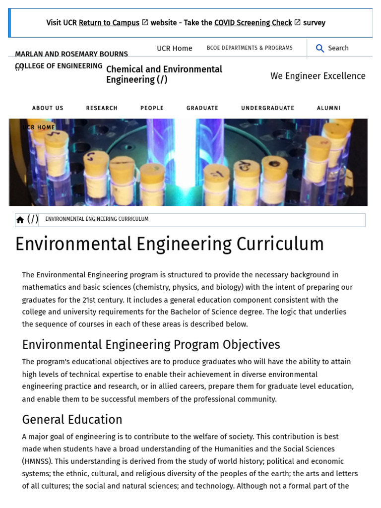 Environmental Engineering Curriculum - Chemical and Environmental ...