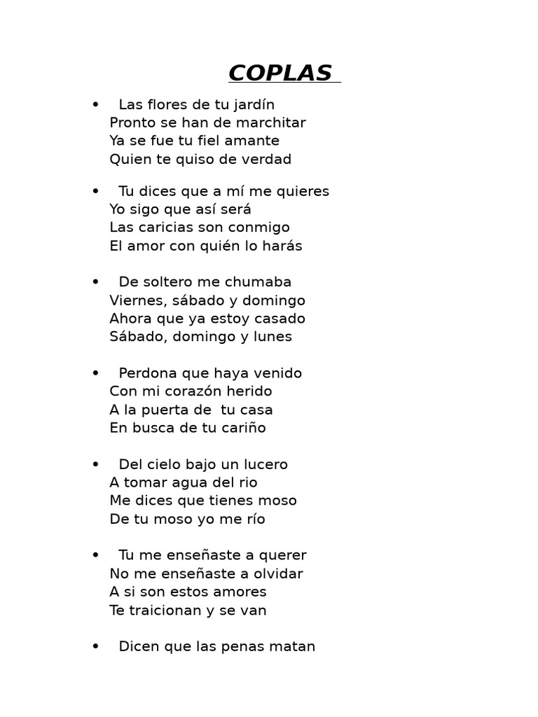 Coplas | PDF