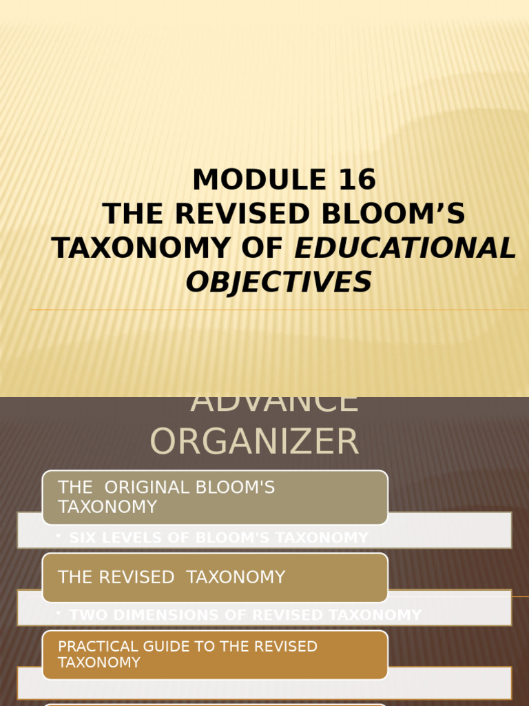 Revised Blooms Taxonomy | PDF