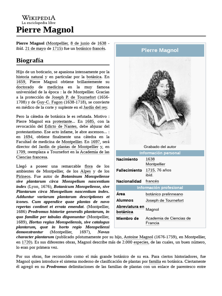 Pierre Magnol | PDF