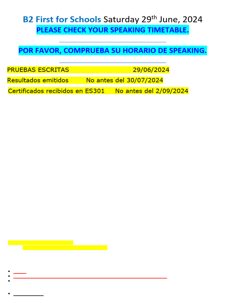 SPEAKING TIMETABLES FCEFS 29th JUNE 2024 | PDF | Authentication | Home ...