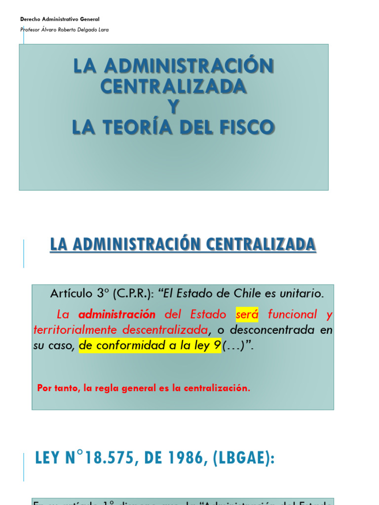 D° Adm 4 Administración Centralizada | PDF