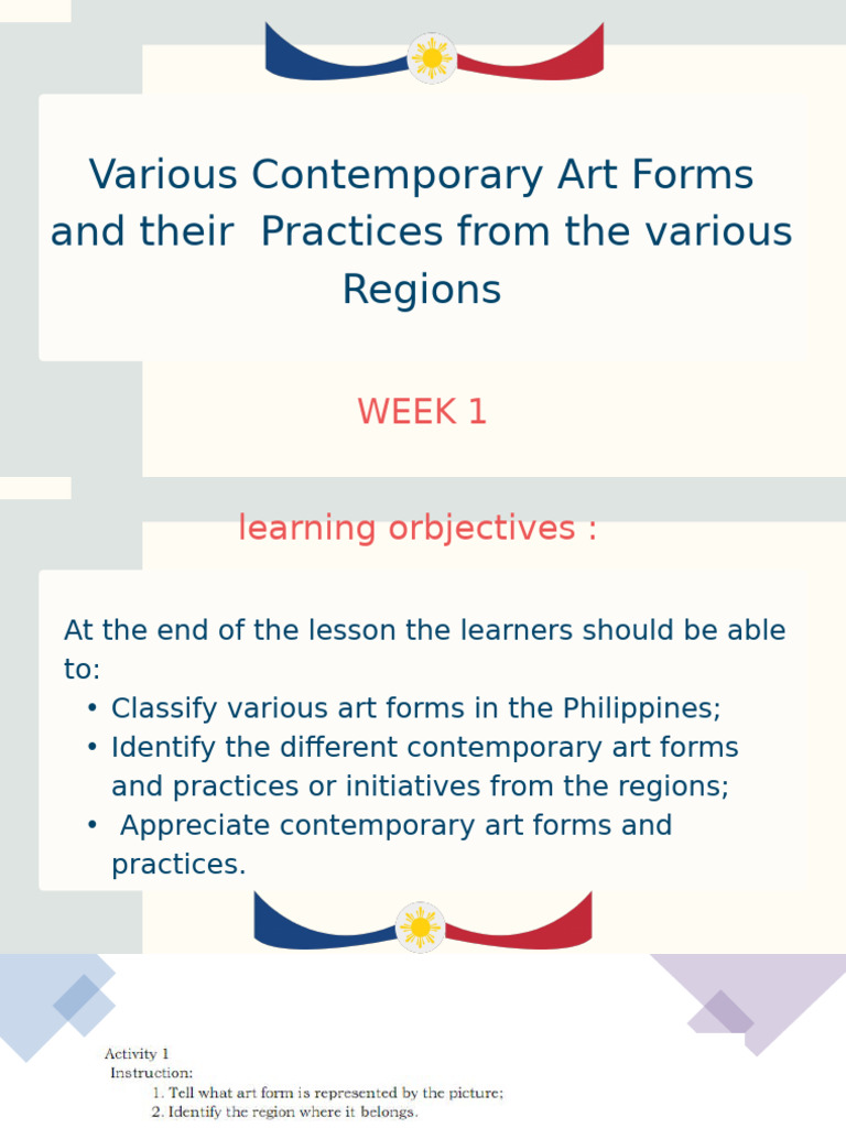 Contemp Various Week 1 | PDF | Paintings | Dances