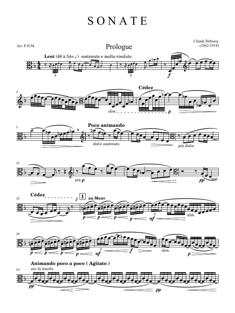 IMSLP882516-PMLP14756-Claude Debussy - Sonate Pour Violoncelle Et Piano | PDF