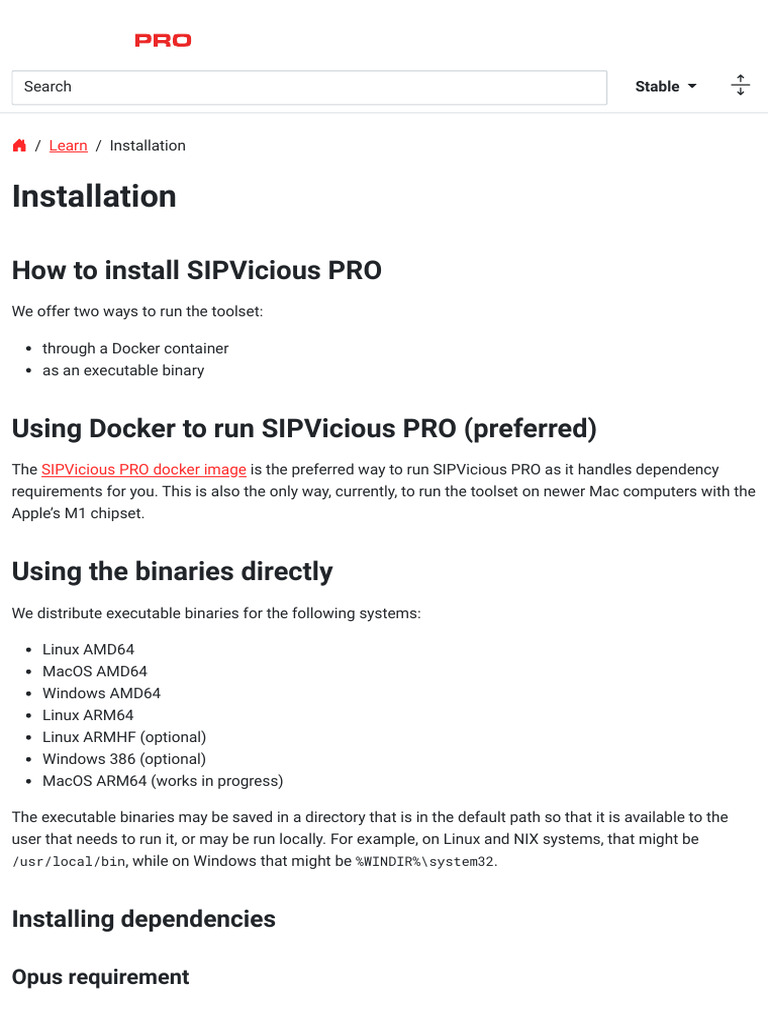 Installation - SIPVicious PRO - The Offensive RTC Security Toolset | PDF | Linux Distribution ...