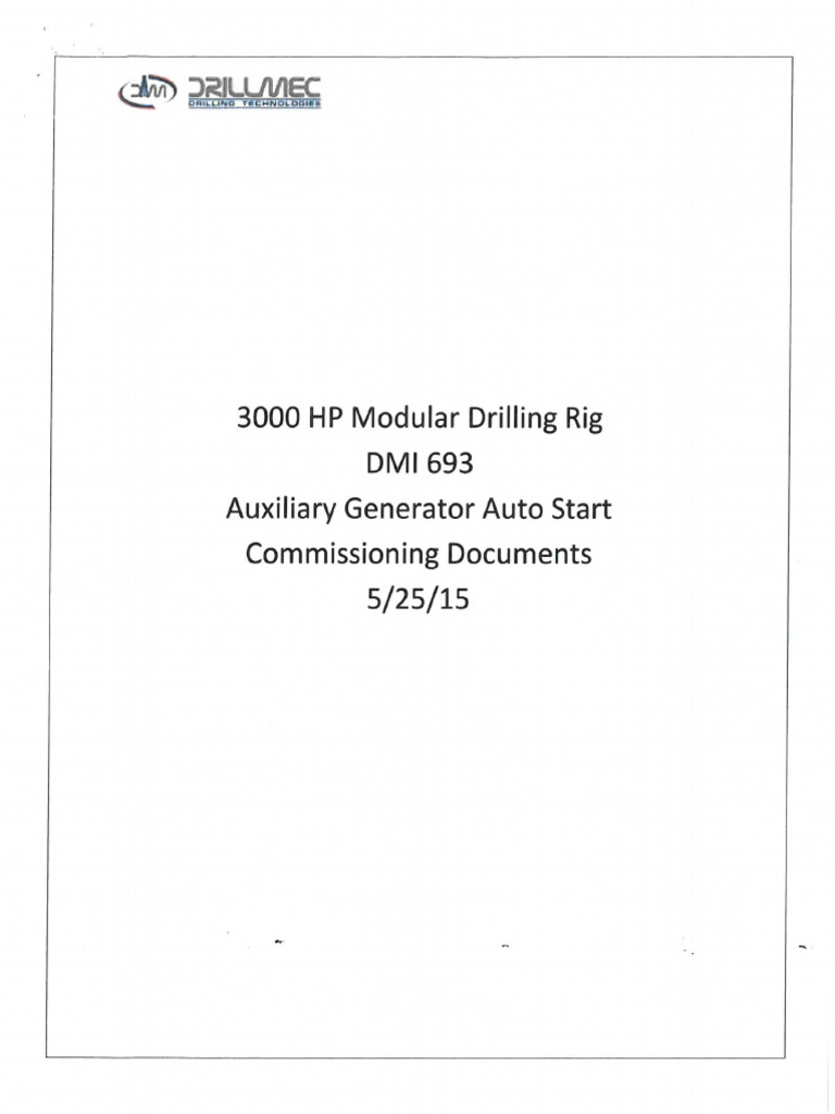 693 Auxiliary Generator Auto Start | PDF