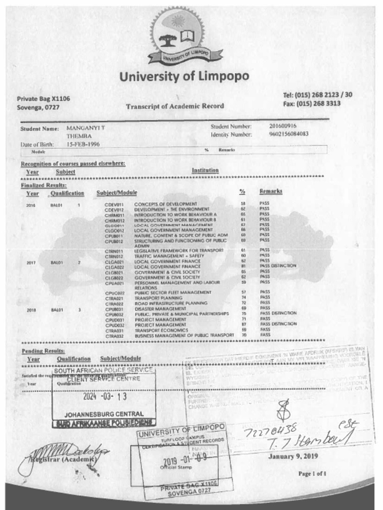 Academic Record | PDF