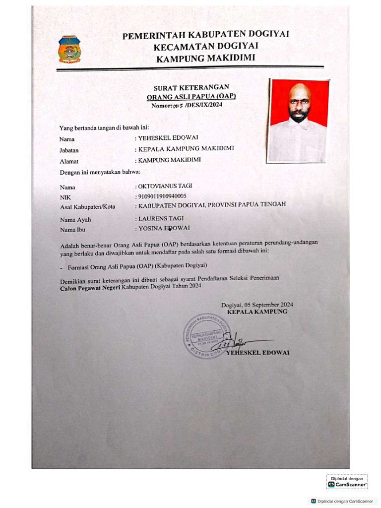 Surat Oap Okto | PDF