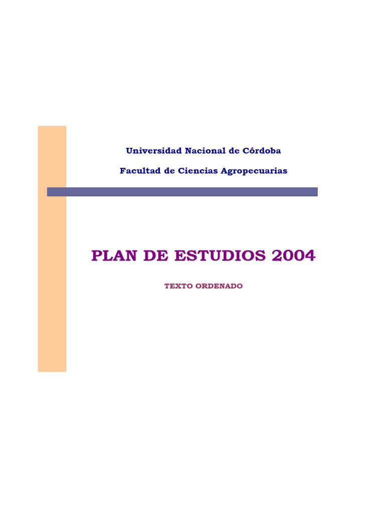 Plan de Estudios 2004 Texto Corregido2008 | PDF
