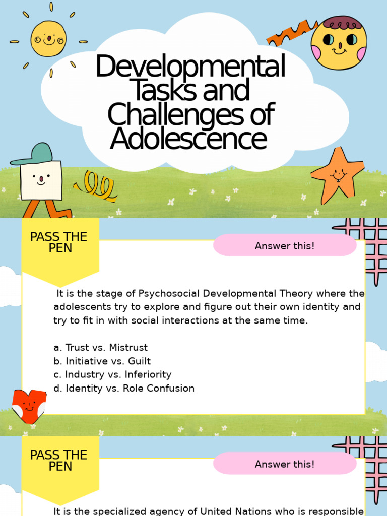Developmental Tasks and Challenges of Adolescence 1 | PDF
