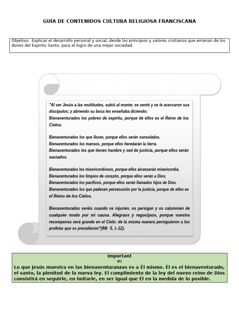 Religión OCTAVO | PDF