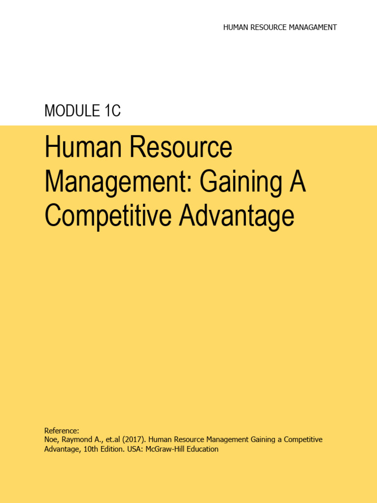 Module 1c HRM | PDF