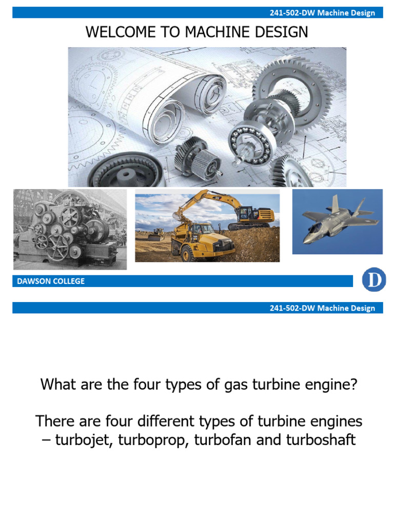 241-502-DW Machine Design - Lecture 1 | PDF