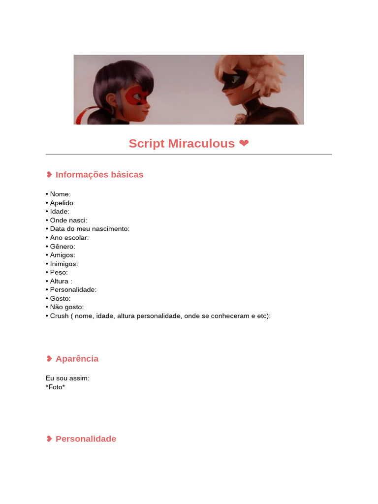 Script Miraculous - Base | PDF
