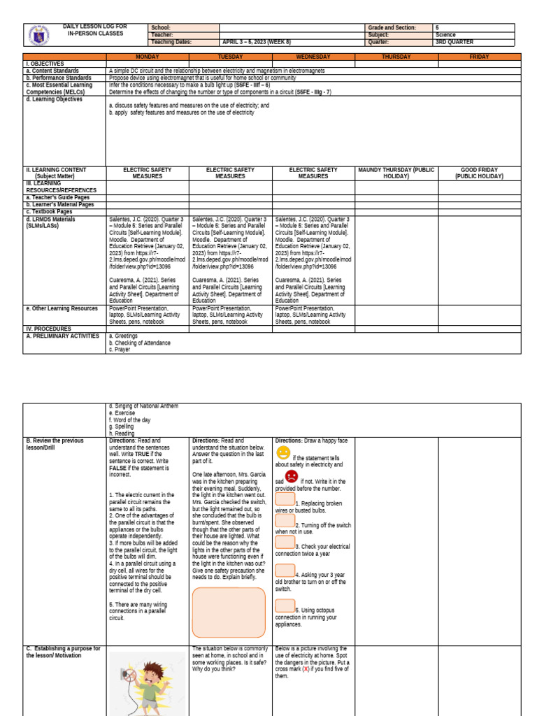 DLL G5 Sci Q3 W8 | PDF