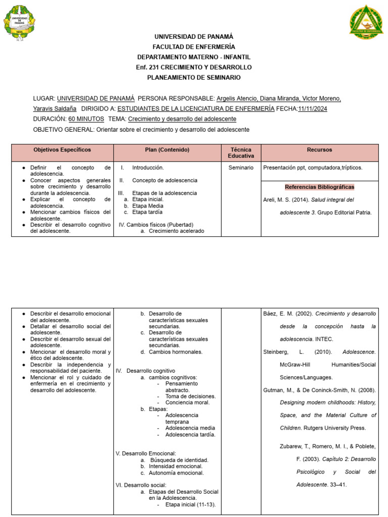 Plan de Seminario | PDF