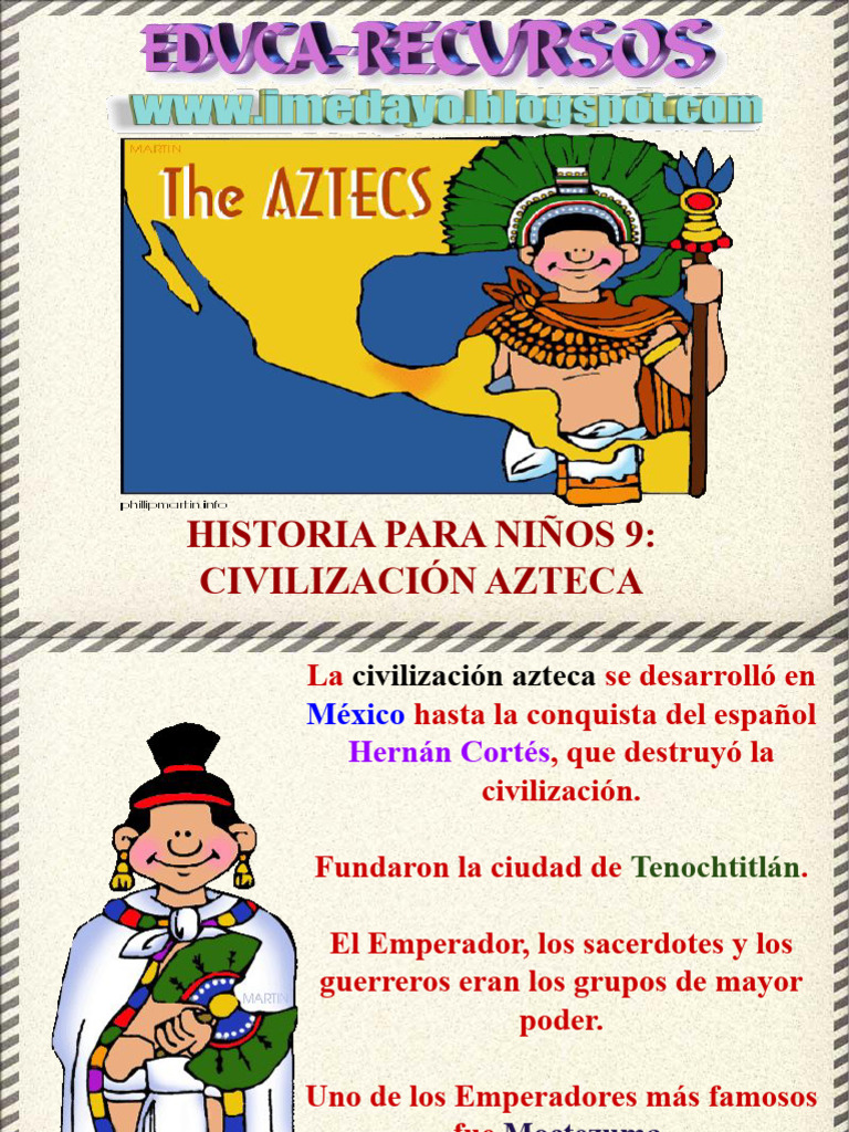 Historia para Niños 9 - Civilización Azteca | PDF