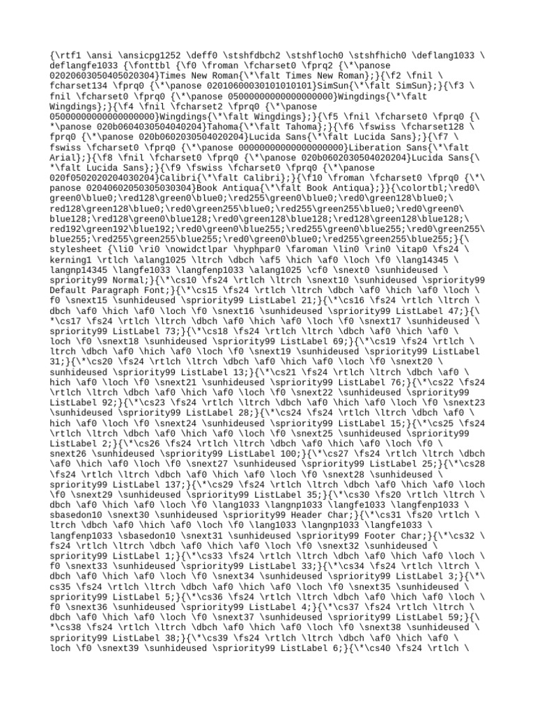 Understanding RTF Document Structure | PDF | Html | Teaching Methods & Materials