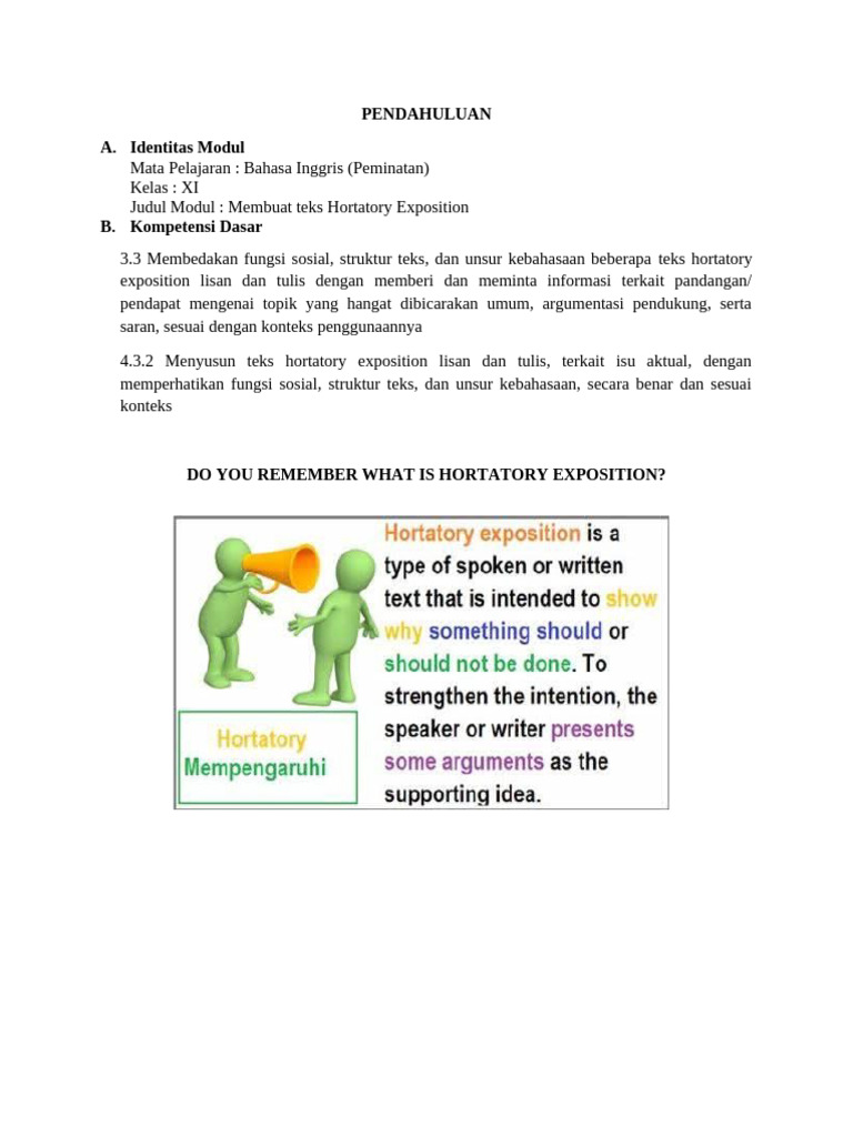 LKPD Making Hortatory Exposition Text | PDF