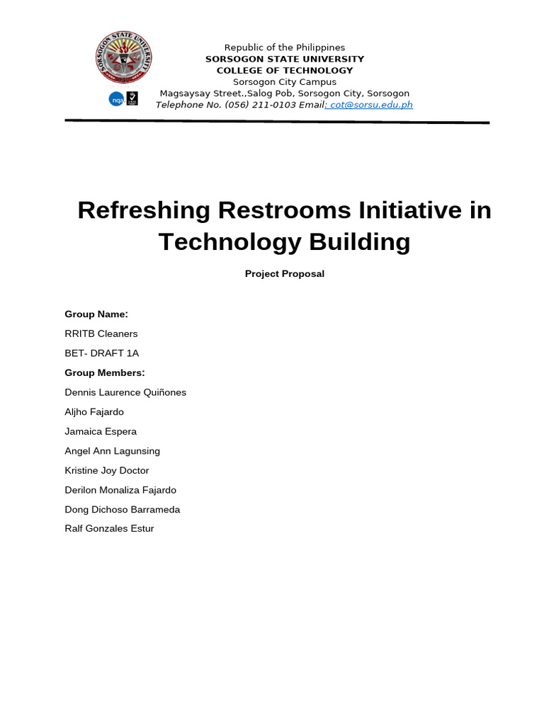 Project Proposal CWTS (1) Qaa | PDF | Public Toilet | Hygiene