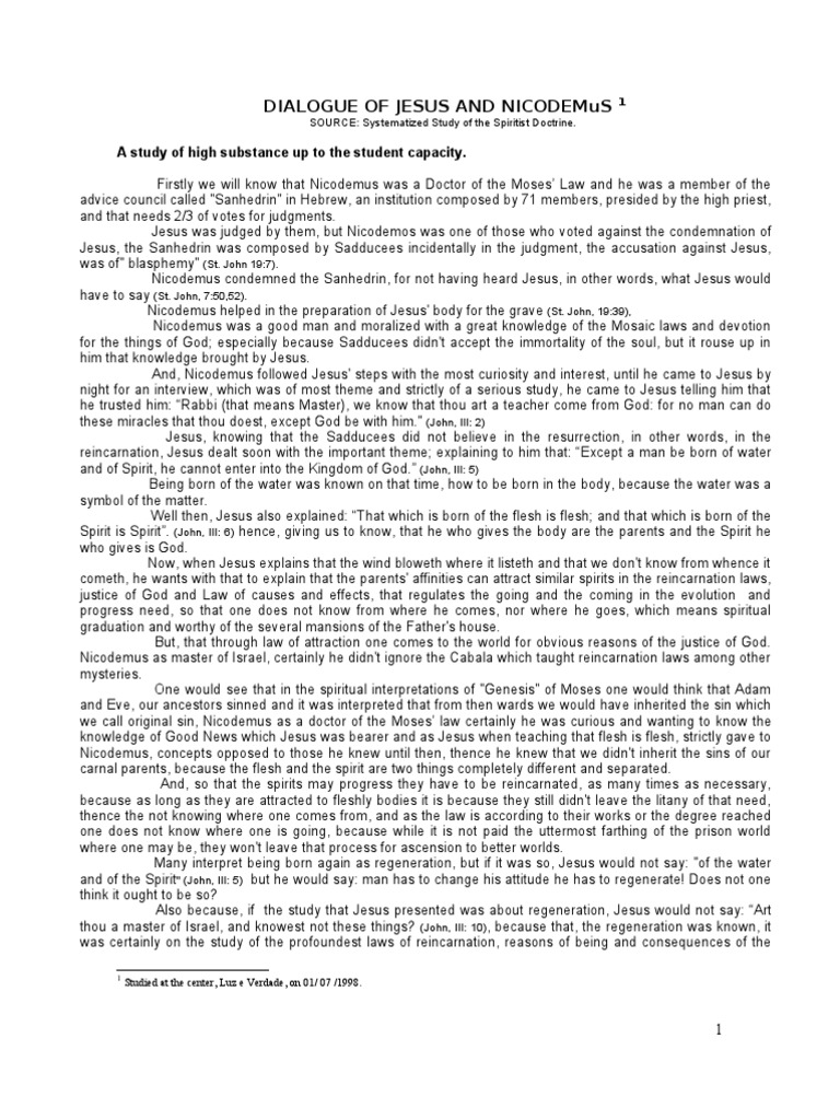Nicodemus and Reincarnation Insights | PDF | Born Again | Sin