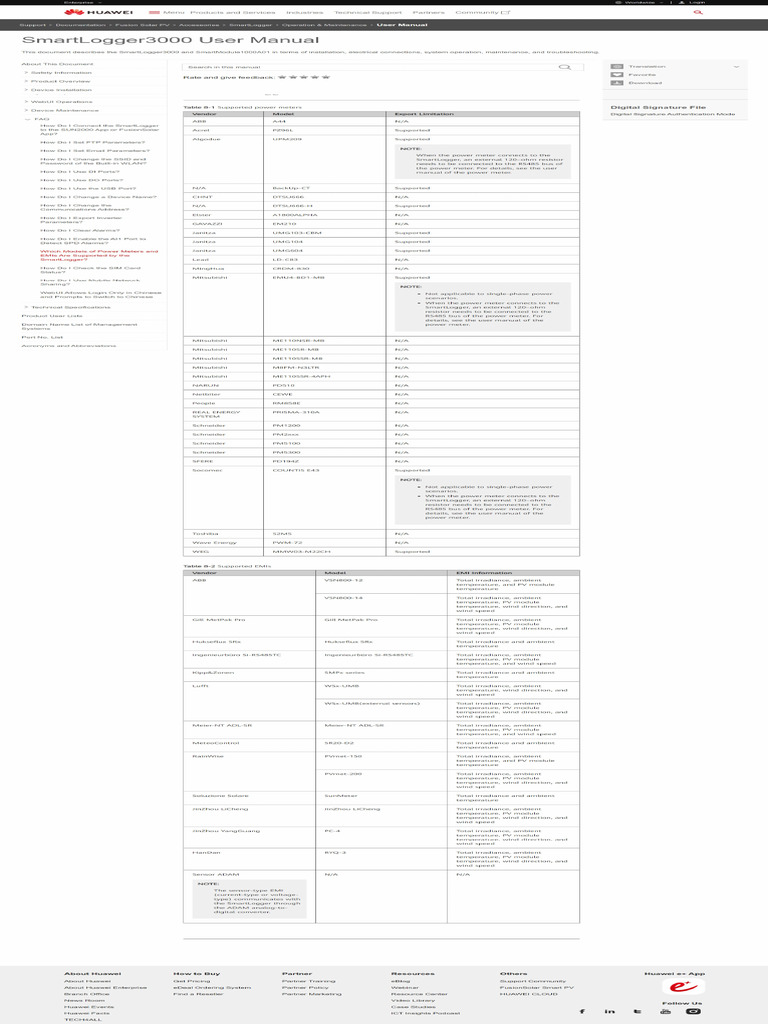 EMI Compatibles Con Smartlogger 3000 | PDF