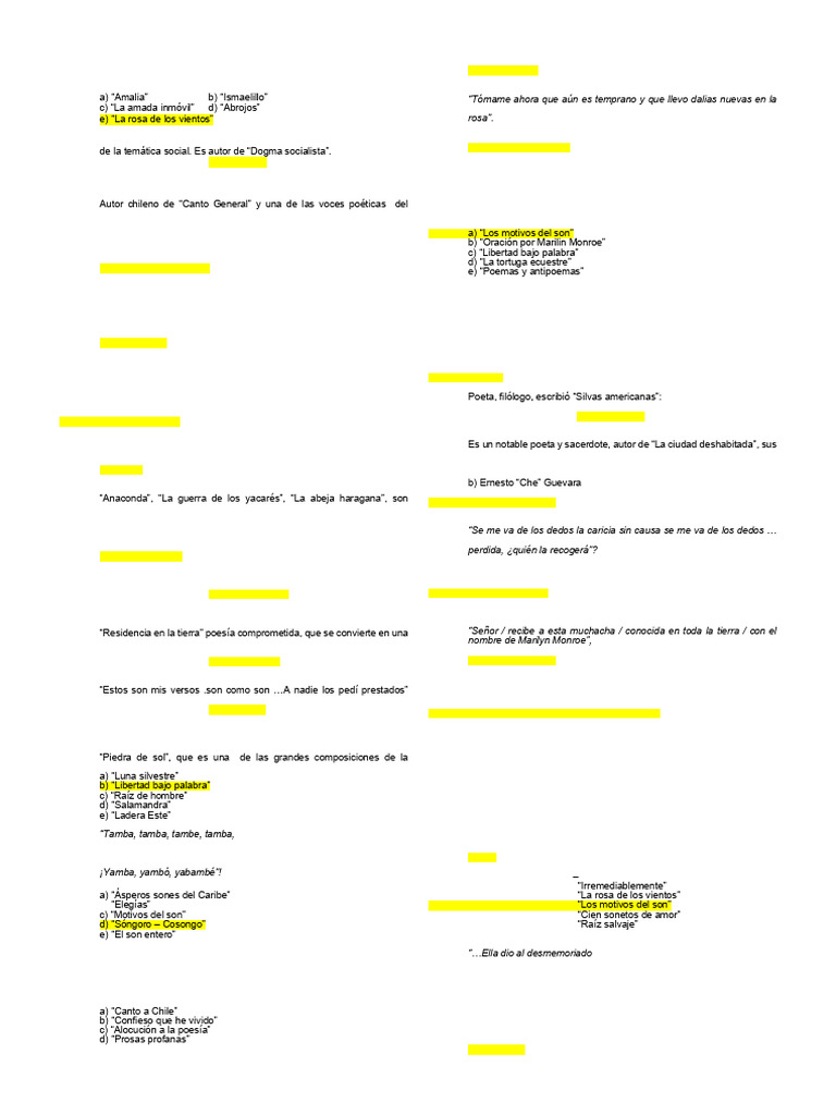 Repaso 3 Literatura 2024. | PDF | Gabriel García Márquez | Latin American Literature