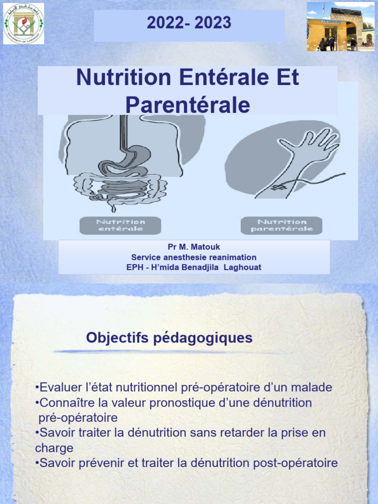 23-Nutrition Enterale Et Parenterale | PDF