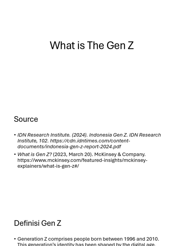 What Is The Gen Z | PDF