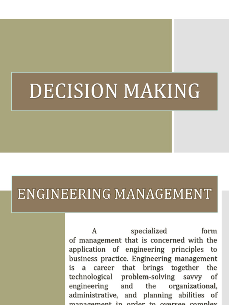 Decision Making | PDF