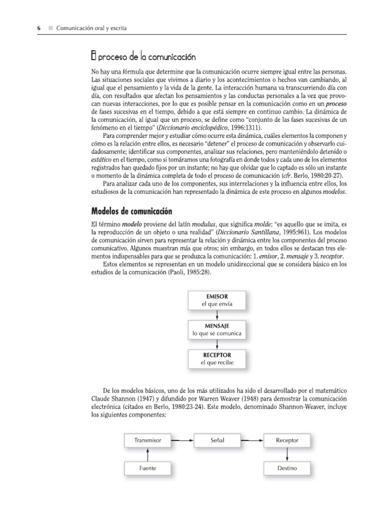 Fonseca - Comunicacion Oral y Escrita - El Proceso de Comunicacion | PDF