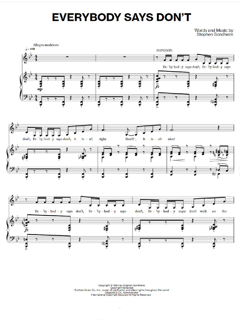 EVERYBODY SAYS DONT | PDF