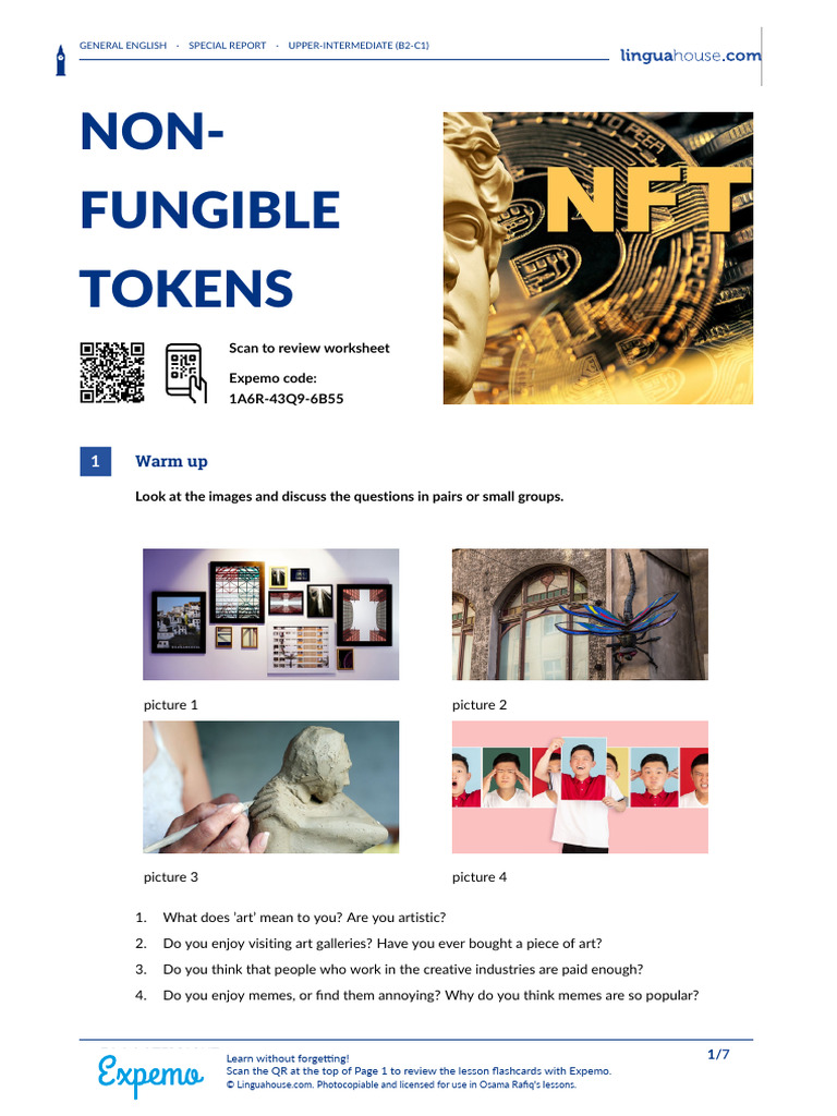 Non Fungible Tokens British English Teacher 2 | PDF