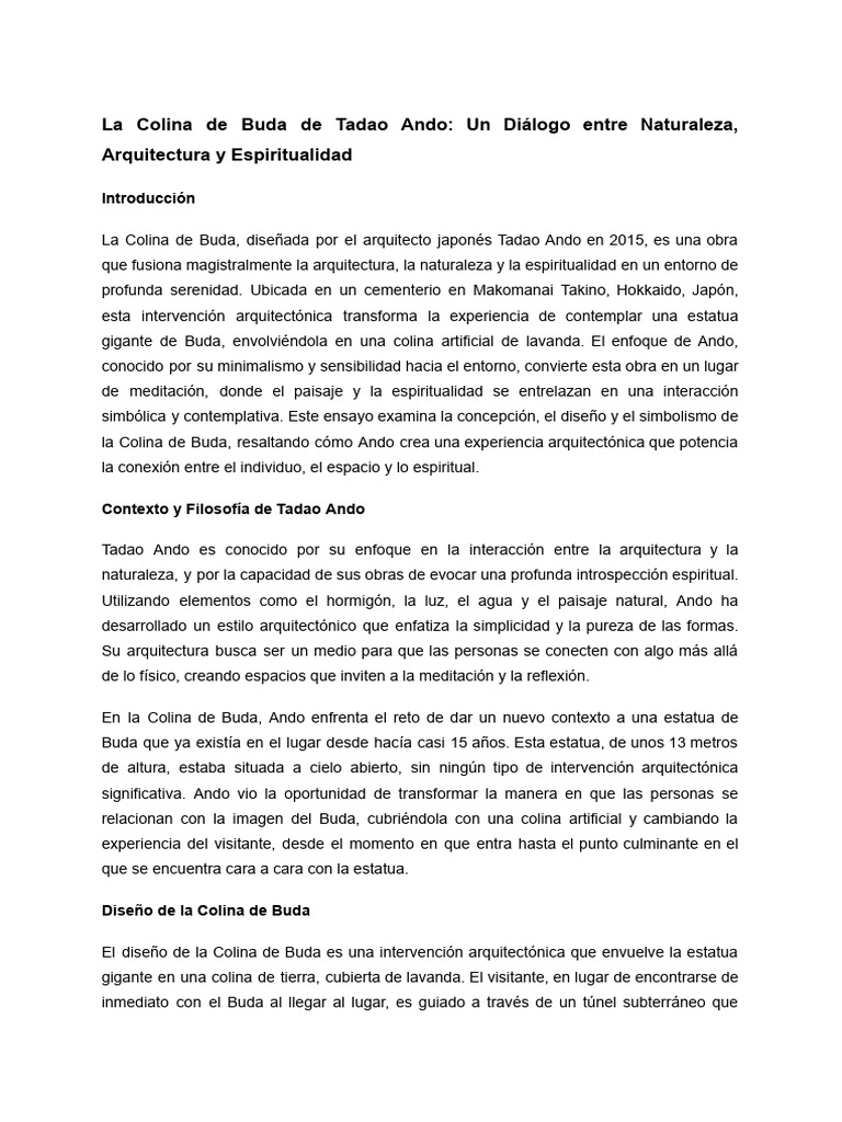 La Colina de Buda de Tadao Ando - Un Diálogo Entre Naturaleza ...