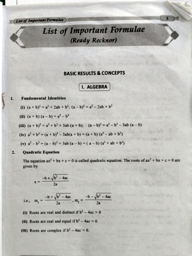 3rd Sem Formulas | PDF