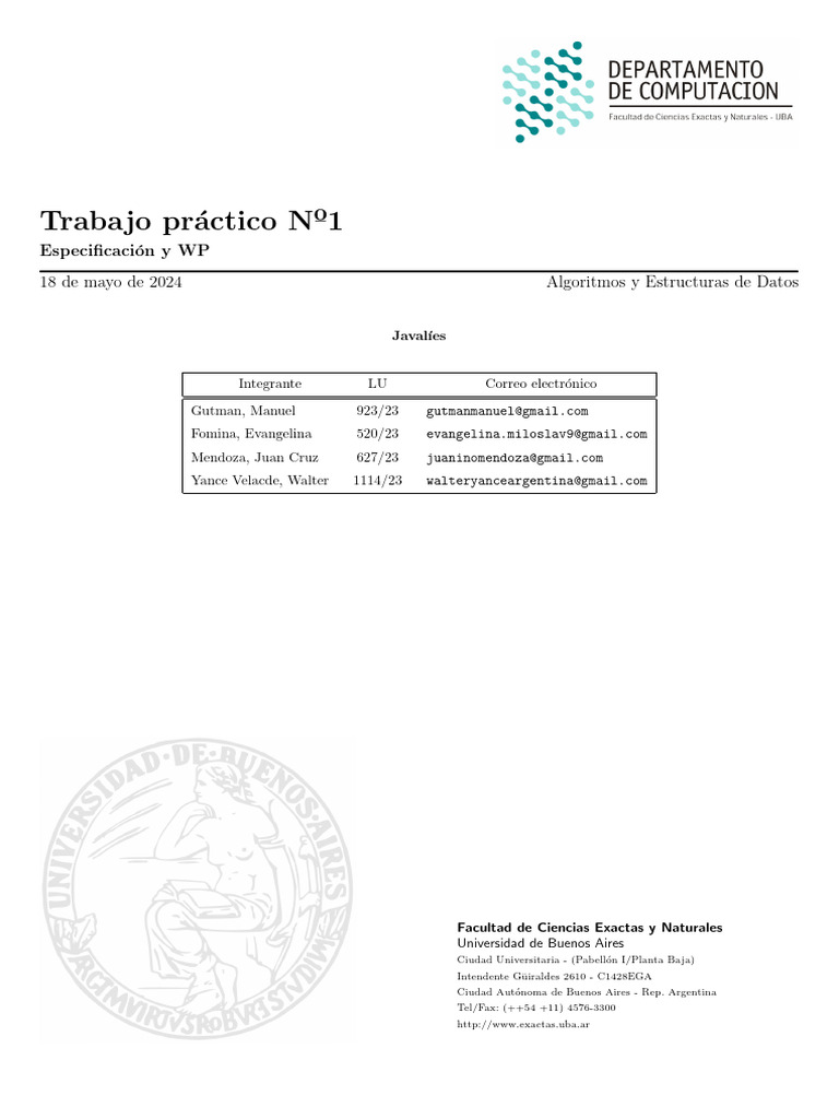 Algoritmos tp1 | PDF | Matemáticas